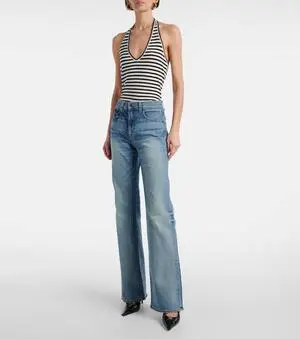 NILI LOTAN Celia Mid-rise Flare Jeans - Blue