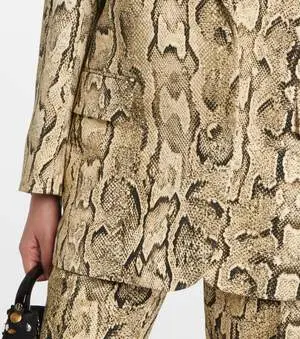 Dries Van Noten Snake-effect Jacquard Blazer