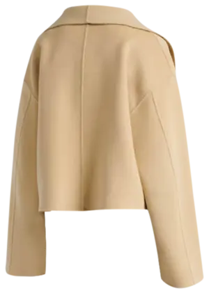 TOTEME Signature Cropped Wool Jacket - Beige