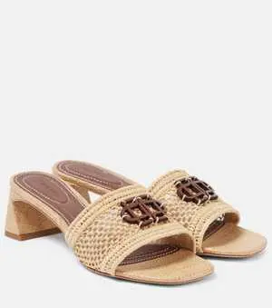 Simkhai Sydney Raffia Mules - Neutrals