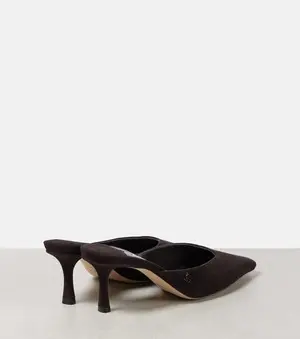 JIMMY CHOO Vivi 65 Suede Mules - Brown