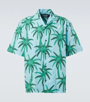 Jacquemus Jean Printed Cotton Poplin Shirt - Blue