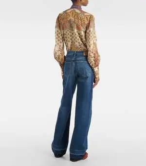 Ag Grand Street Wide-leg Jeans - Blue
