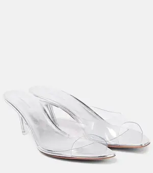 Amina Muaddi Alexa Glass 60 Pvc Mules - Transparent