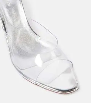Amina Muaddi Alexa Glass 60 Pvc Mules - Transparent