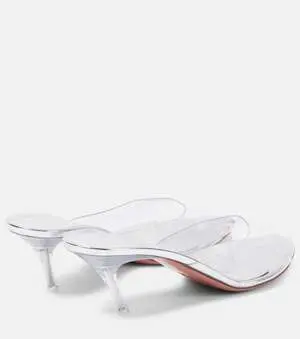 Amina Muaddi Alexa Glass 60 Pvc Mules