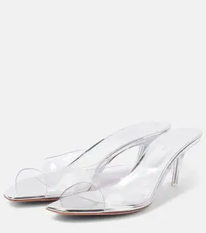 Amina Muaddi Alexa Glass 60 Pvc Mules