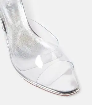 Amina Muaddi Alexa Glass 60 Pvc Mules