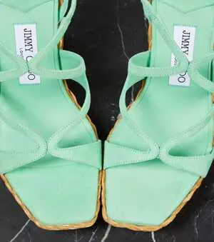 JIMMY CHOO Ayla 110 Espadrille Wedges - Green