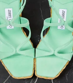 JIMMY CHOO Ayla 110 Espadrille Wedges - Green