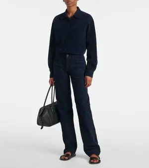 THE ROW Carlyl Cotton Corduroy Slim Pants