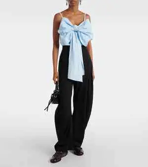Acne Studios Bow-detail Cotton Top