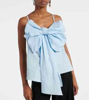 Acne Studios Bow-detail Cotton Top