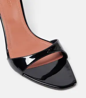 Amina Muaddi Agnese 95 Patent Leather Sandals
