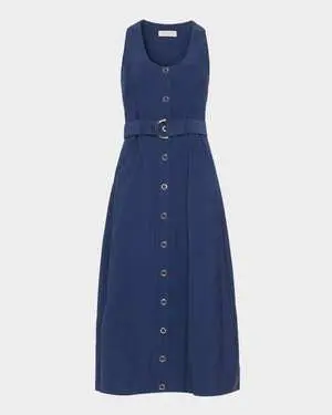 Ramy Brook Nomi Belted Midi Dress