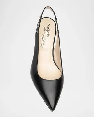 NEROGIARDINI Leather Slingback Pumps - Black