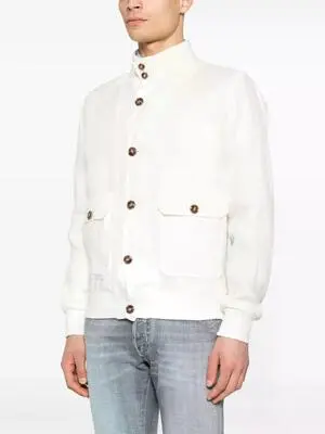 BARBA NAPOLI Linen Jacket - White
