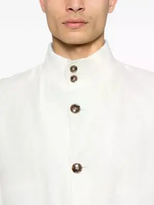 BARBA NAPOLI Linen Jacket - White
