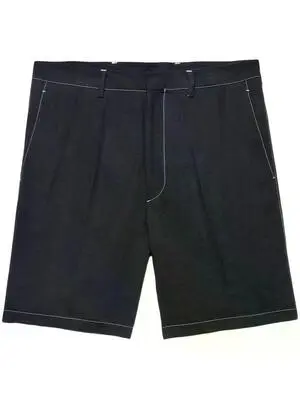 Prada Logo-patch Bermuda Shorts - Black