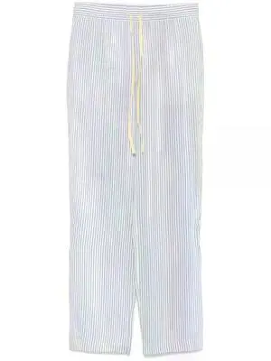Victoria Beckham Striped Pajama-style Trousers - White