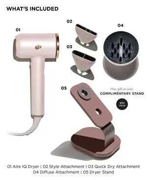 T3 Aire Iq Intelligent Hair Dryer - Satin Blush