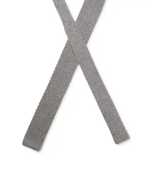 BOSS Silk Knitted Straight Tie - Silver