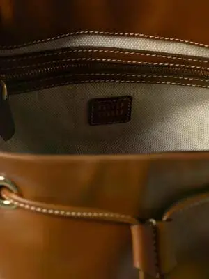 Miu Miu Leather Backpack - Brown