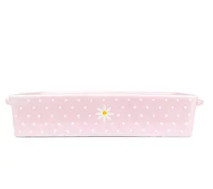 10 STRAWBERRY STREET Daisy Polka Dot Rectangle Aker