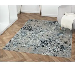 OX BAY TRADING CO. Ox Bay Abstract Distressed Polyester Indoor Rug, 5' X 7 - One-color