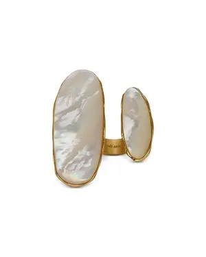 Cult Gaia Ami Mother Of Pearl Ring - Gold