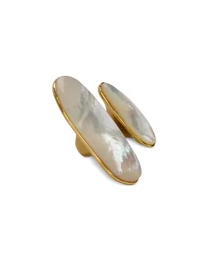 Cult Gaia Ami Mother Of Pearl Ring - Gold