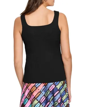 NIC+ZOE Bubble Knit Tank Top - Black Onyx