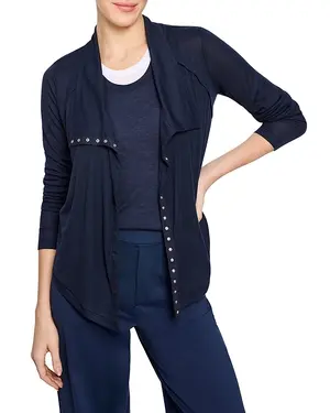 NIC+ZOE Snap Front Cardigan - Dark Indigo