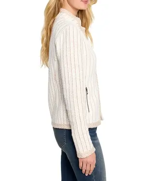 NIC+ZOE Pinstriped Notched Collar Jacket