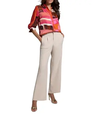 NIC+ZOE Artful Blocks Glossy Blouse