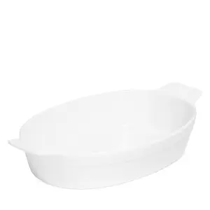MADE IN Porcelain Oval Baking Dish - White