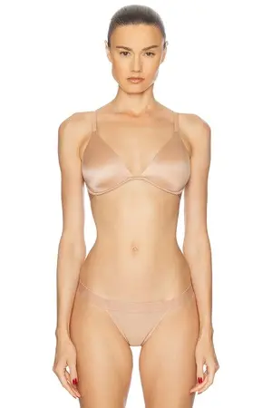 NEGATIVE UNDERWEAR Glace Baby Demi Bra In Nude - Buff