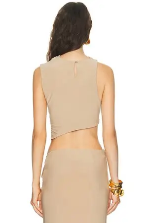 MAY MASHIAH Layla Cropped Top - Latte