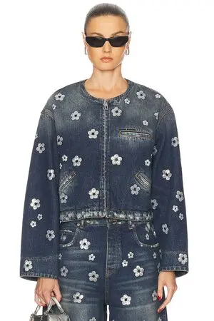 Marc Jacobs Sequin Daisy Cropped Jacket