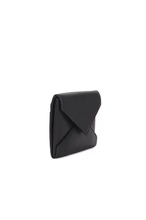 Saint Laurent Flap Card Case In Black - Nero