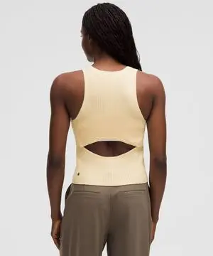 Lululemon Merino Wool Open-back Tank Top - Butter Cream