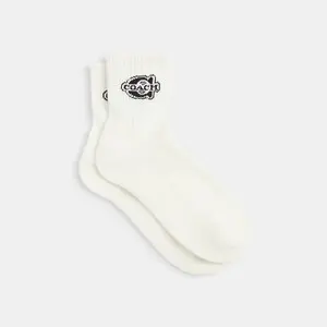 COACH Soho Quarter Crew Socks - Chalk