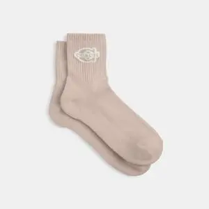 COACH Soho Quarter Crew Socks - Grey Birch