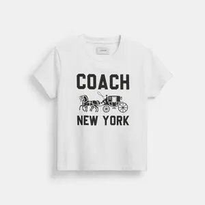 COACH Horse And Carriage Graphic T-shirt In Organic Cotton - White