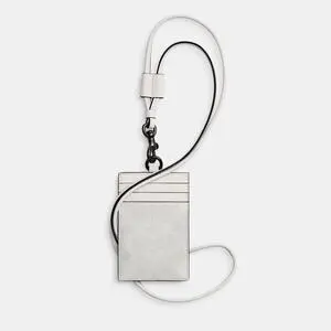 COACH ID Lanyard In Signature Canvas Chalk/white