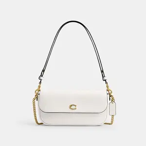COACH Coach Brook Flap Chain Bag Brass/chalk