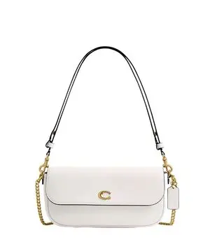 COACH Brook Flap Chain Bag - Brass/chalk