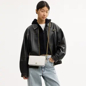 COACH Mila Crossbody Bag With Signature Canvas - Brass/chalk