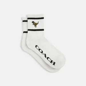 COACH Rexy Quarter Crew Socks - Chalk