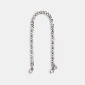 COACH Short Chunky Curb Chain Strap - Silver